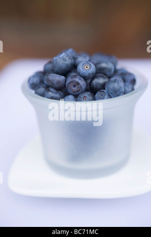 Blueberries in plastic tub Stock Photo - Alamy