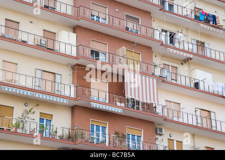 Tower block housing in the Naples suburbs at Ercolano Italy Stock Photo ...