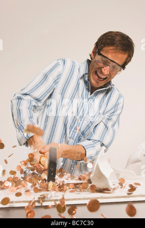 Smashing the bank Stock Photo - Alamy