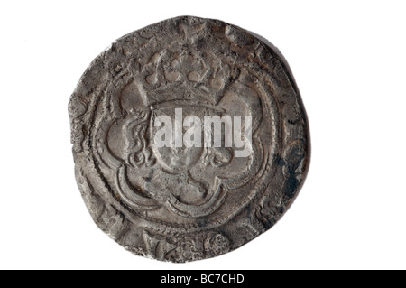 An old long cross hammered silver penny Stock Photo - Alamy