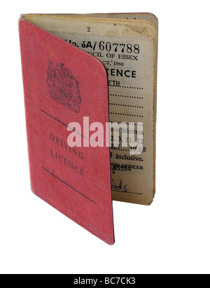 An old 1960s UK driving licence Stock Photo - Alamy