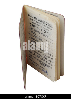 An old 1960s UK driving licence Stock Photo - Alamy