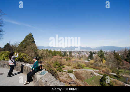 Vancouver City View with Mountains from Queen Elizabeth Park Stock ...