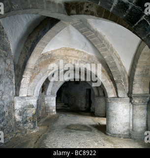 Gloucester Cathedral Norman Crypt Stock Photo - Alamy