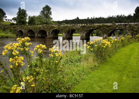 The ten arch stone bridge spanning the River Nore, Inistioge, County ...