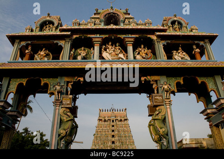 Temple tower at thirukadaiyur Stock Photo - Alamy