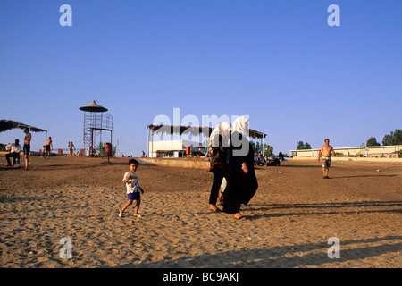 Dead Sea, daily life on a Dead Sea beach Stock Photo - Alamy