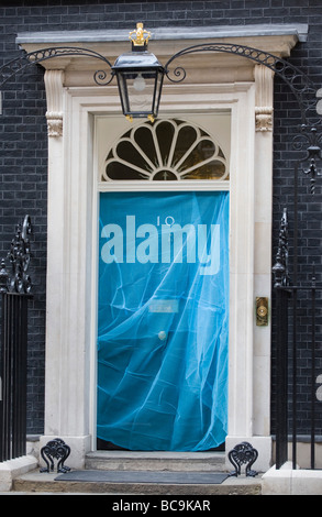 The door to number 10 Downing Street, Westminster, central London ...