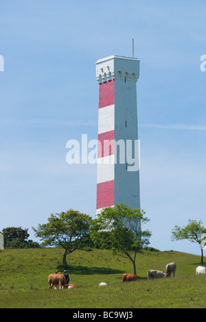 The Gribbin Head Daymark Tower, Fowey, Cornwall, England, UK Stock ...