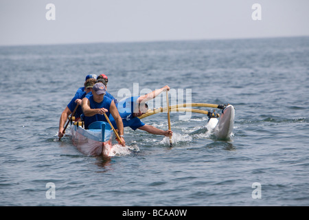 Outrigger Race in the Santa Barbara Channel Stock Photo - Alamy
