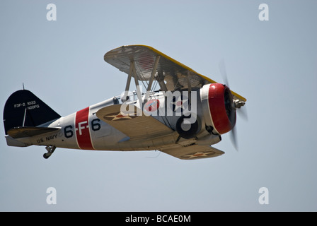 The Grumman F3F-2 is a U.S. Navy biplane fighter used in the late 1930s ...