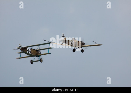 Fokker Triplane and Junkers CL1 (Great War Team) aerial display at ...