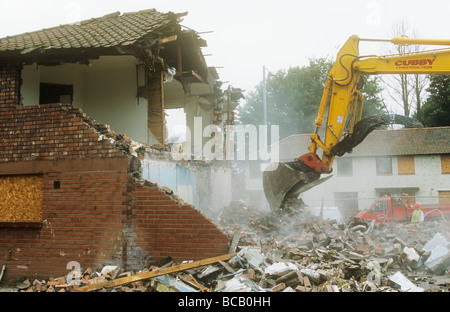 Demolishing old council houses on the Raffles sink estate in Carlisle ...