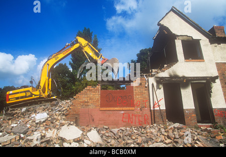 Demolishing old council houses on the Raffles sink estate in Carlisle ...