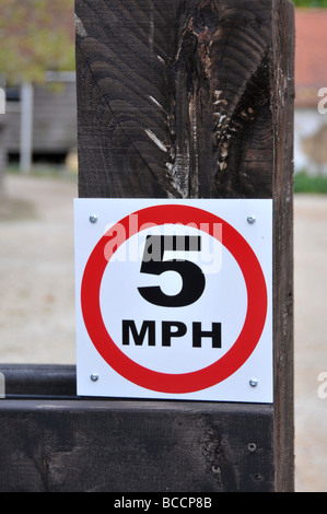 Five Miles Per Hour Sign Stock Photo - Alamy