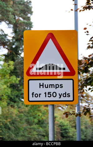 "Humps" road sign UK Stock Photo - Alamy