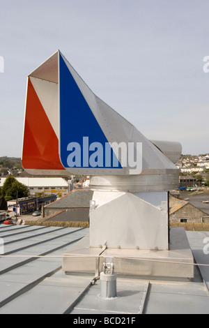Rooftop natural ventilation wind cowls solar panel's panels Stock Photo ...