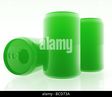 Generic soda drink cans illustration glossy metal style isolated Stock ...