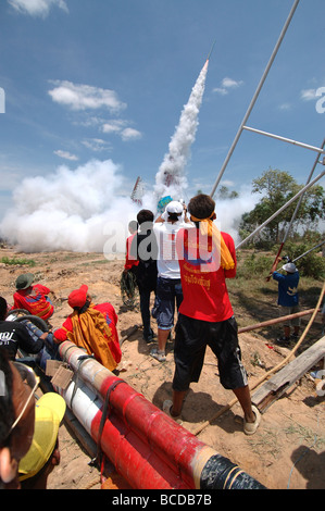 The Rocket Festival in Yasothon Thailand Stock Photo - Alamy