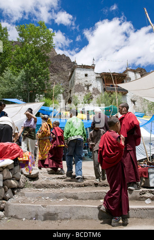 Ladakhi people. Hemis Gompa festival. Ladakh. India Stock Photo - Alamy