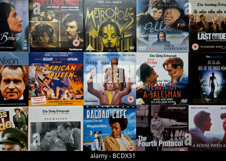 A selection of DVDs given away free with the Daily Mail newspaper Stock ...