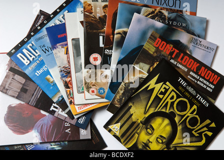 A selection of DVDs given away free with the Daily Mail newspaper Stock ...