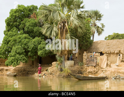 Mali. Sahel. Village in the interior delta of the river Niger Stock ...