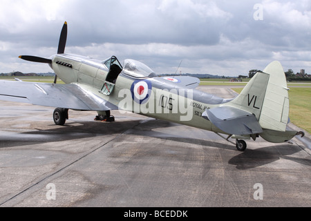 Supermarine Seafire fighter plane, naval version of the Spitfire ...