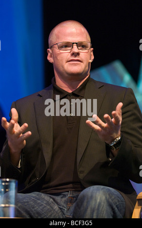 British celebrity chef Heston Blumenthal speaks to media at the launch ...
