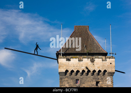Germany Baden-Wurttemberg Esslingen am Neckar castle Dicker Turm tower ...