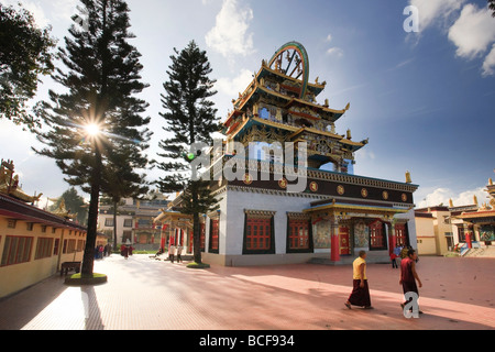 Kushalnagar Temple (Tibetan settlement), Karnataka, India Stock Photo ...