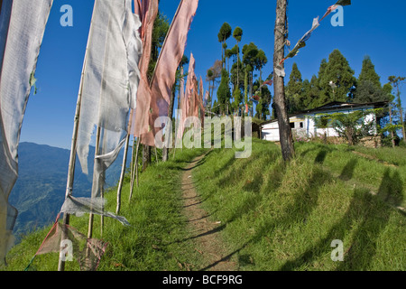 India; Sikkim; Pelling, Sangachoeling Gompa, buddhist monastery Stock ...