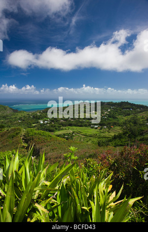 Mauritius, Rodrigues Island, South Rodrigues, view of lagoon from ...
