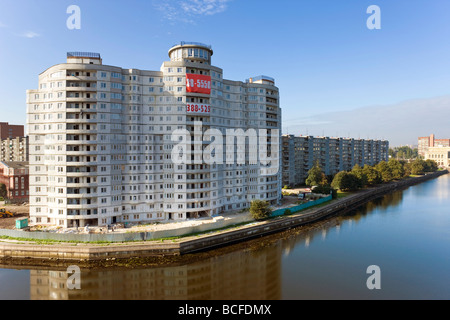Modern apartment buildings along the coastal area of Sliema, Malta ...