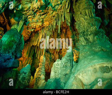 Stalactite cave St. Michael's Cave, limestone cave in the Upper Rock ...