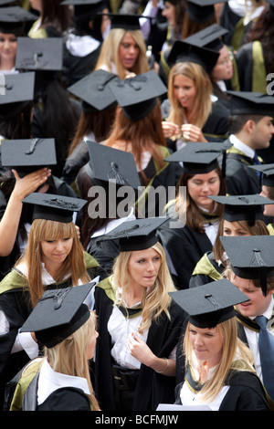 Students at graduation ceremonies at University of Birmingham, England ...