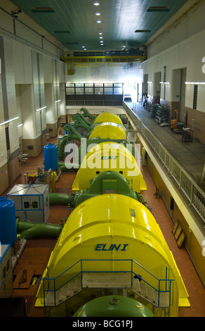 The hydro powered electricity generating station built into the ...