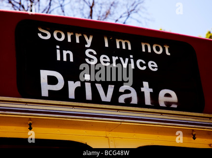 Sorry not in service bus sign Stock Photo - Alamy