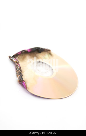 Damaged CD or DVD disc Stock Photo - Alamy