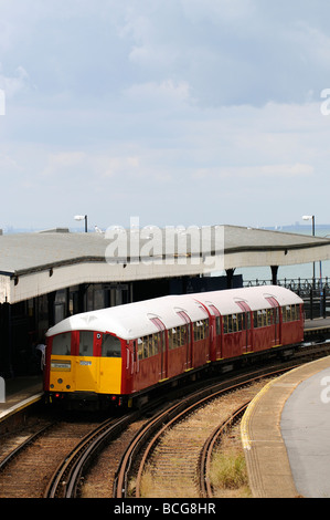Island Line Railway Train at Ryde Pier Head Station Isle of Wight ...