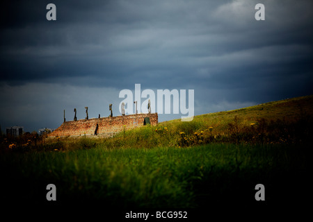 Disused MOD shooting range Rainham Marshes Essex Stock Photo - Alamy