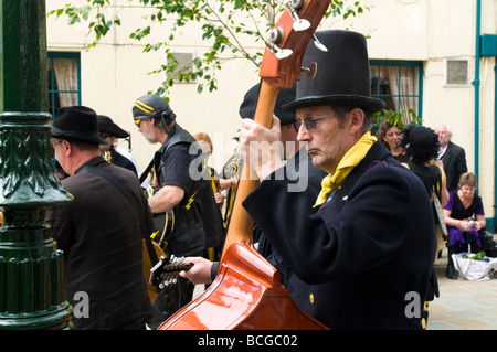A double bass performer at Beverley Folk Festival, 2009 Stock Photo - Alamy