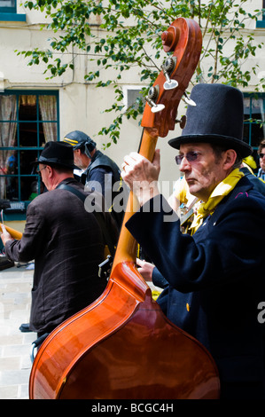 A double bass performer at Beverley Folk Festival, 2009 Stock Photo - Alamy