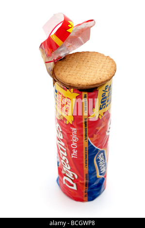 "Open top" packet of Digestive biscuits Stock Photo - Alamy