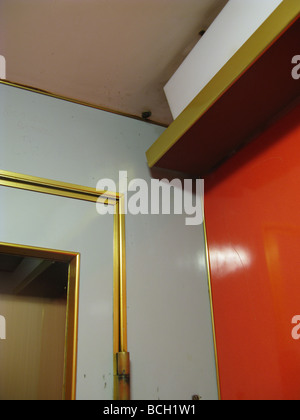 inside colourful red elevator Stock Photo - Alamy