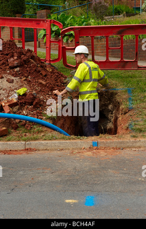 Water / Road maintenance works Stock Photo - Alamy