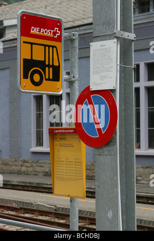 A bus stop sign - Switzerland, Europe Stock Photo: 15088515 - Alamy