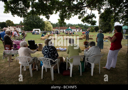 Fete Village Cavendish Suffolk Britain Church Fete Village Green Summer ...
