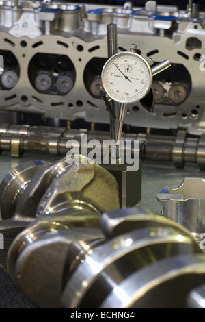 Metal engineering components, gauge and technical drawing. Steel ...