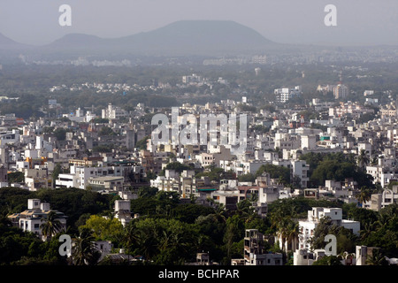 A birds eyed view of Pune (Poona) in India from the Parvati Hill Stock ...